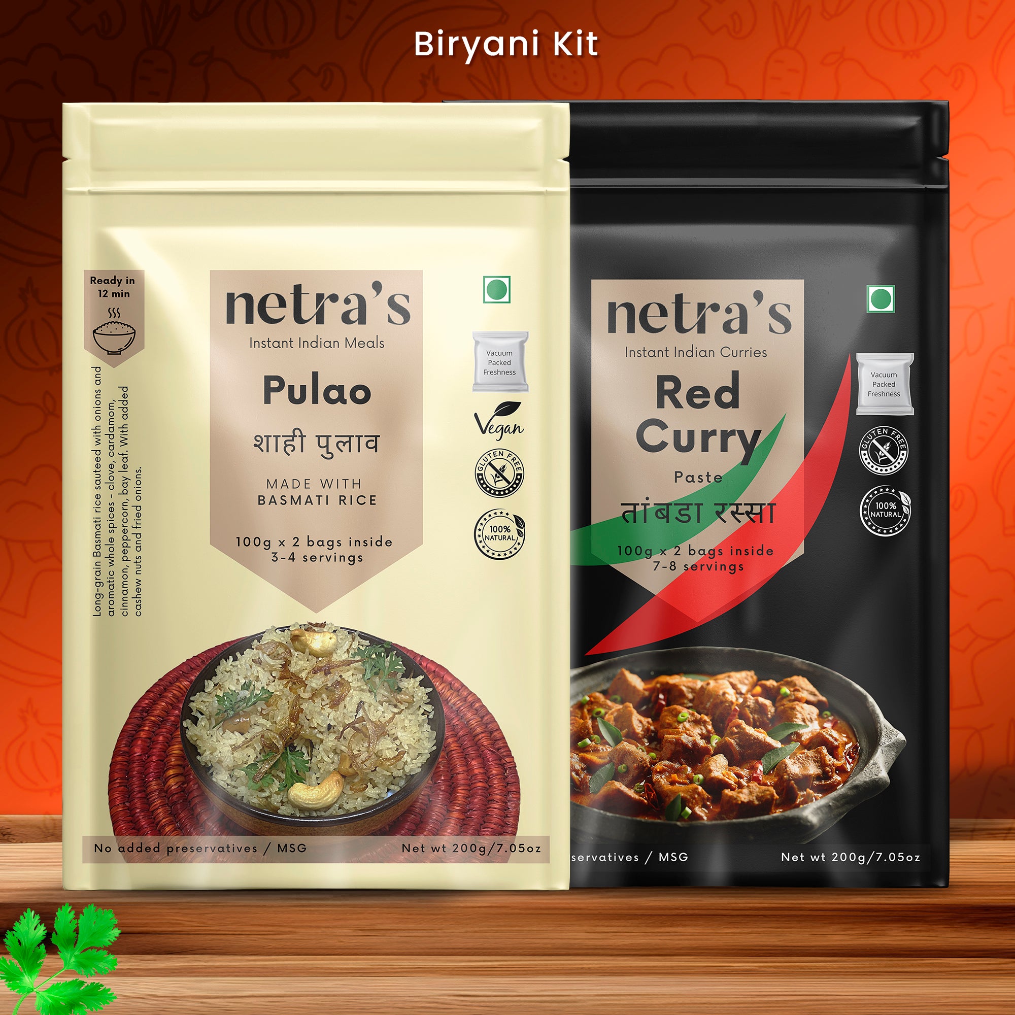 Biryani Kit | Instant Pulao & Marinade | 400g / 4 servings – Netra's ...