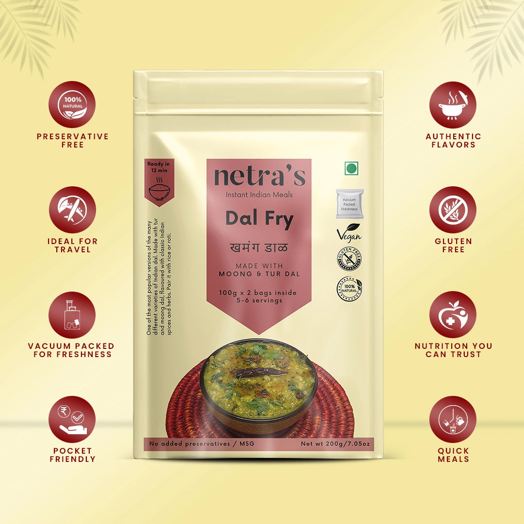 Instant Dal Fry (200g / 4 servings) – Netra's Instant Indian Cuisine